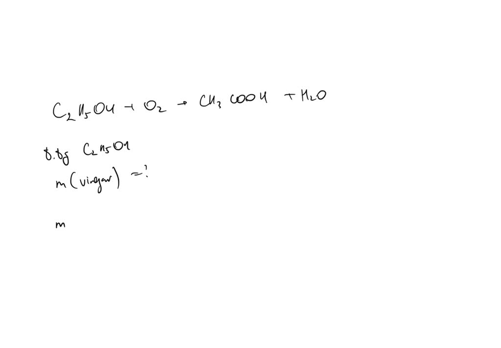 SOLVED: Wine goes bad soon after opening because the ethanol (CH3CH2OH ...