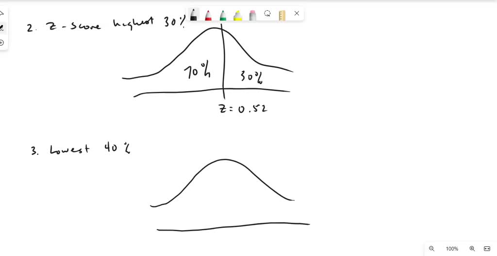 SOLVED: For a normal distribution What z-score separates the highest 10 ...