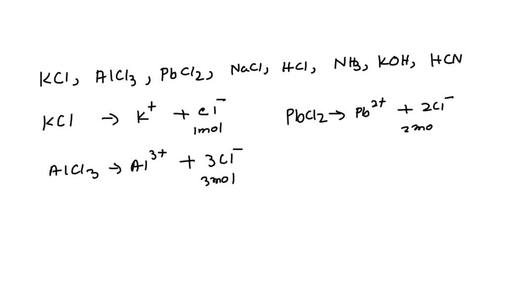 SOLVED: If one mole of the following compounds were each placed into ...