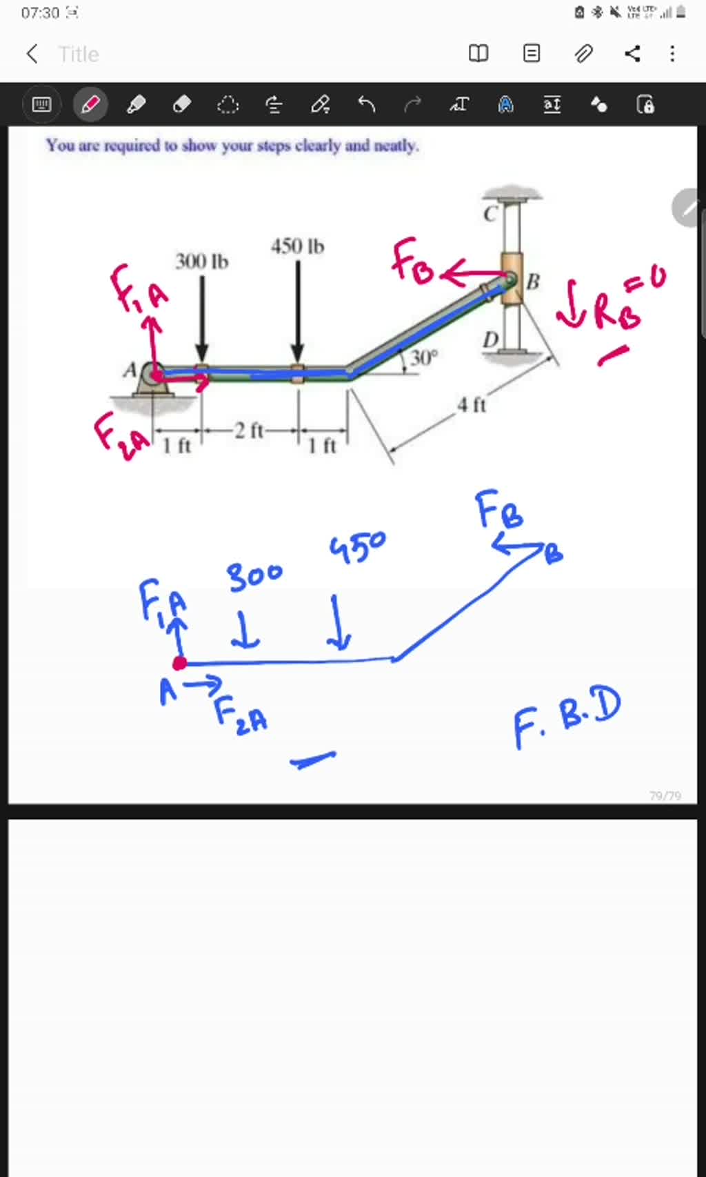 Solved The Structure Below Is Supported By Pins At A And D Determine
