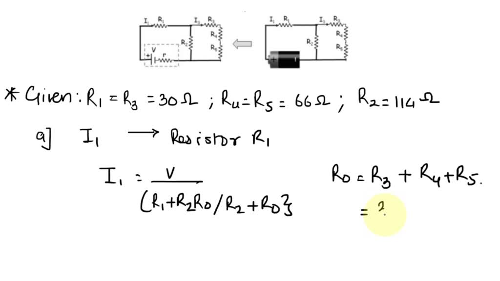 SOLVED: A circuit is constructed with six resistors and two batteries as shown: The battery ...