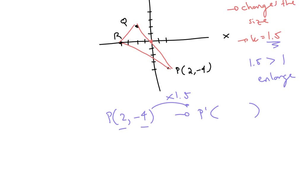 Triangle PQR has vertices with coordinates P (2,-4), Q (-2, 2), and R ...