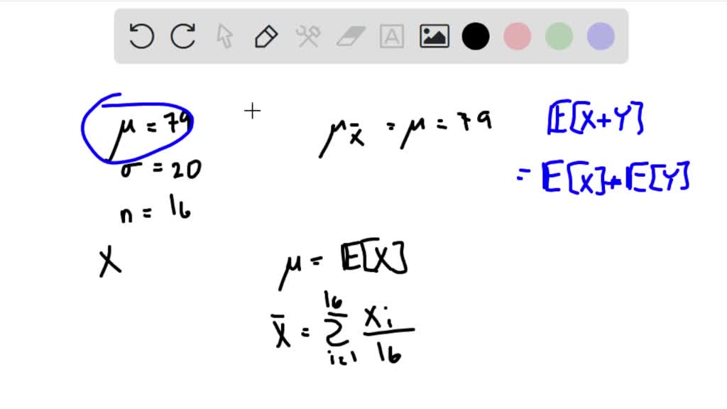 SOLVED: Find the mean of the sampling distribution of sample means ...