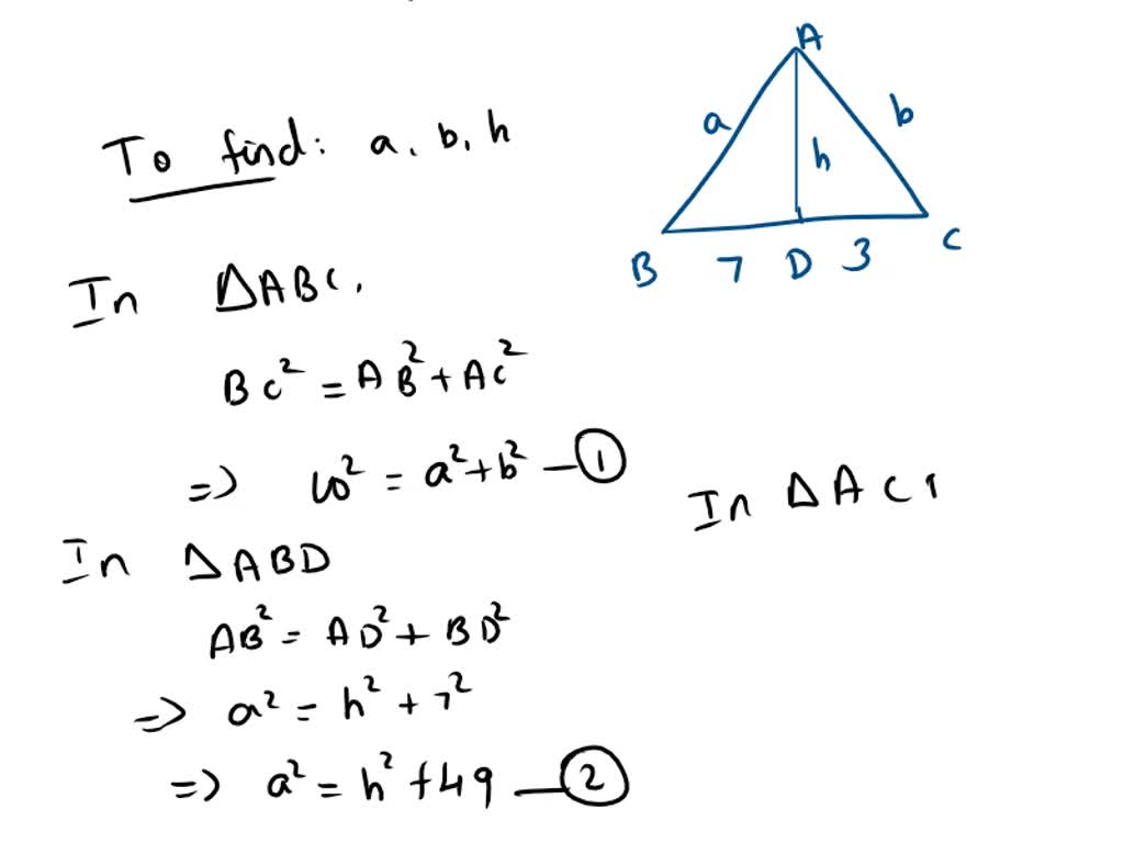 SOLVED: The picture shows right triangle, with the altitude drawn to ...