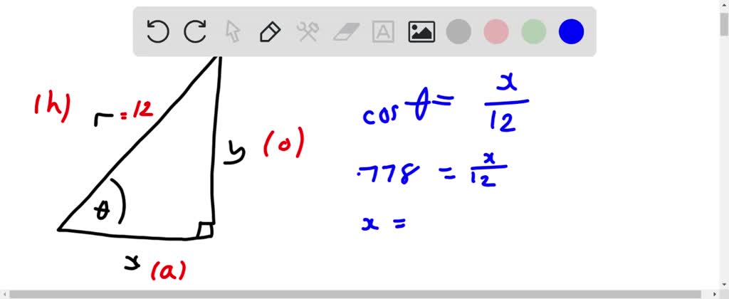 SOLVED: Consider the right triangle shown below: The hypotenuse of the ...
