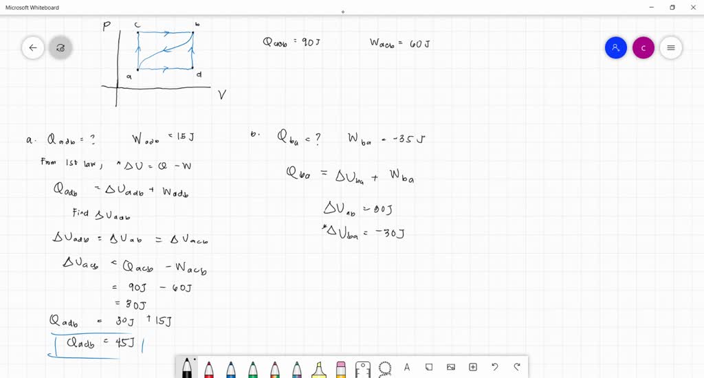 SOLVED: When a system is taken from state a to state b in Fig. P19.37 ...