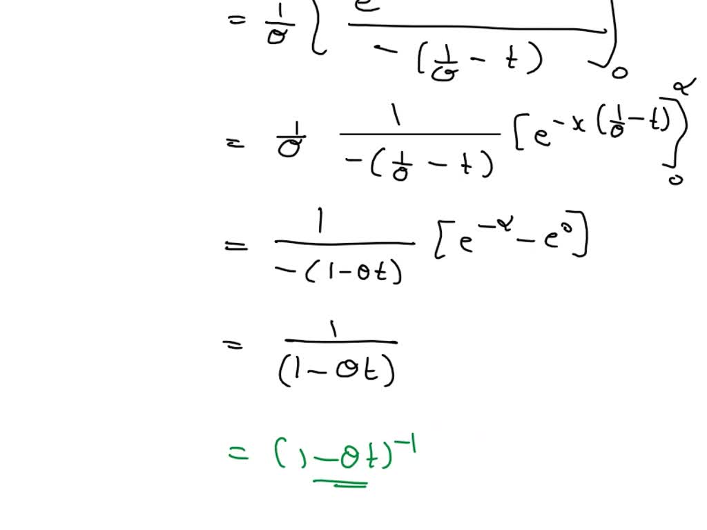 Solved Iii Moment Generating Function 7 Let X Be An Exponential