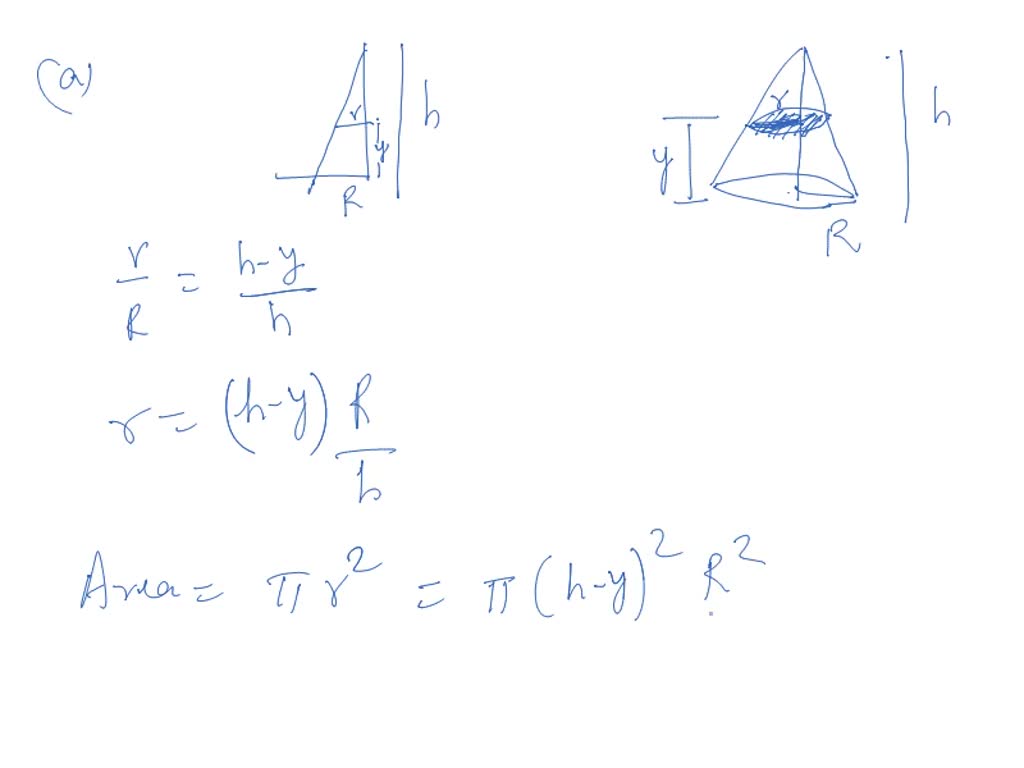 SOLVED: Let V be the volume of a right circular cone of height h 20 whose base is a circle of ...