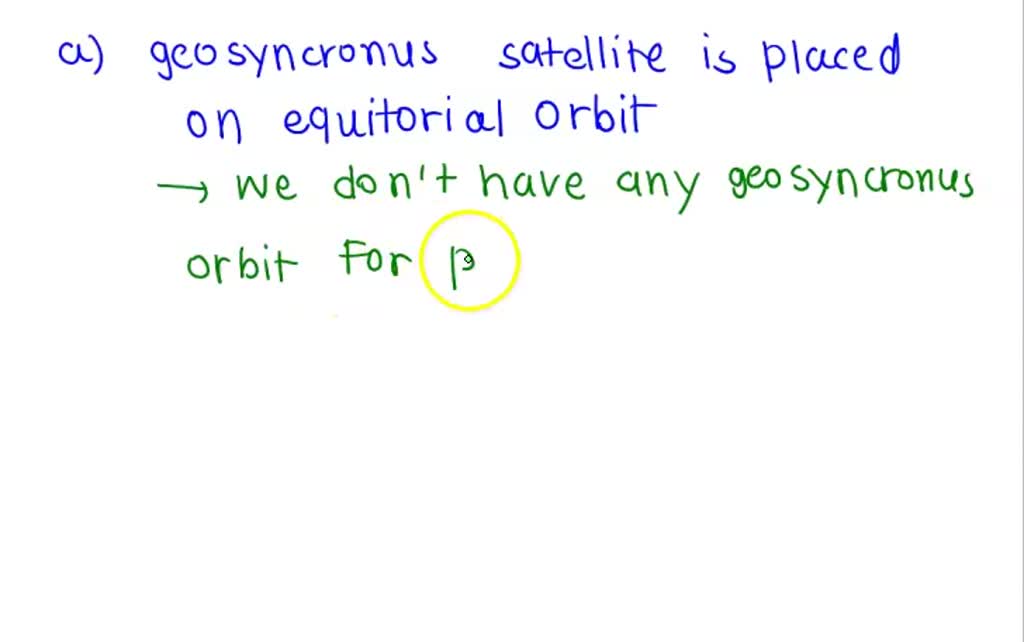 SOLVED: 3. (a) When a communication satellite is placed in a geosynchronous orbit above the ...
