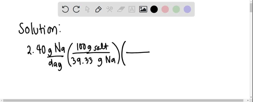 SOLVED: Table salt contains 39.33 g of sodium per 100 g of salt. The U ...