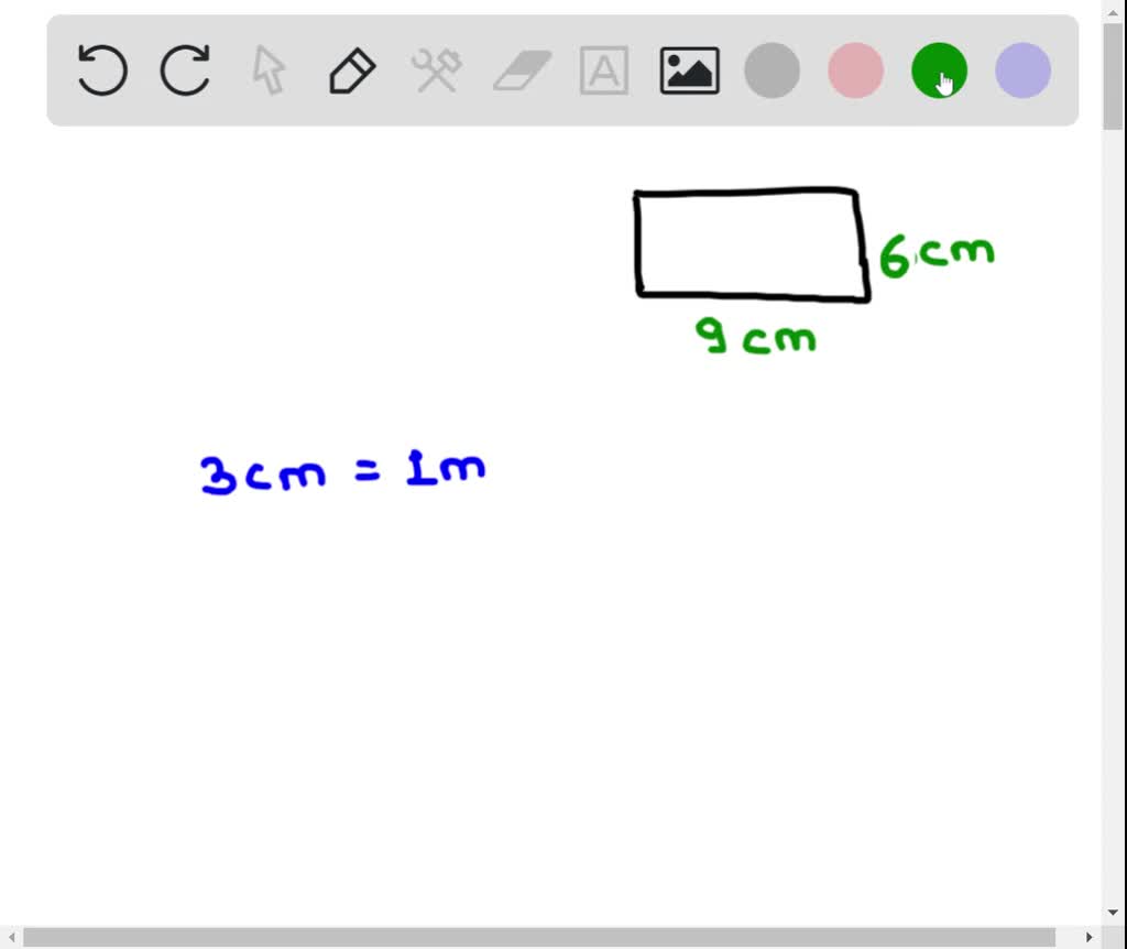 SOLVED: Make a new scale drawing of this rectangular figure using the scale 3 centimeters = 1 ...