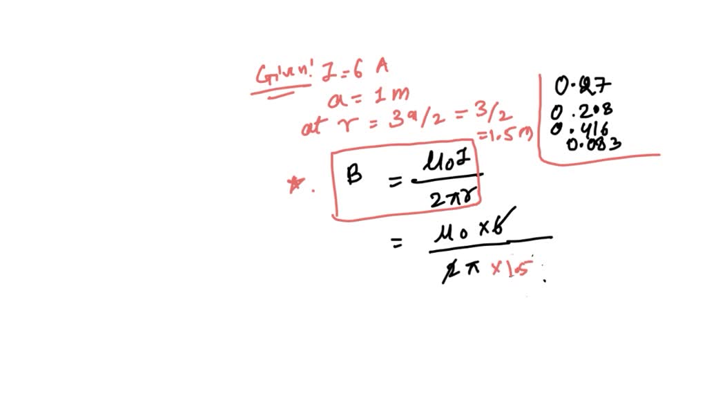 SOLVED: Text: As shown in the figure, a constant current of 6A flows in ...