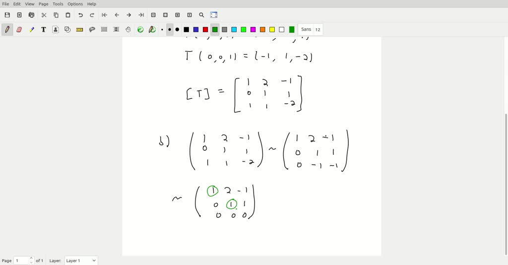 SOLVED: 7. (4 points) For each of the following linear transformations ...