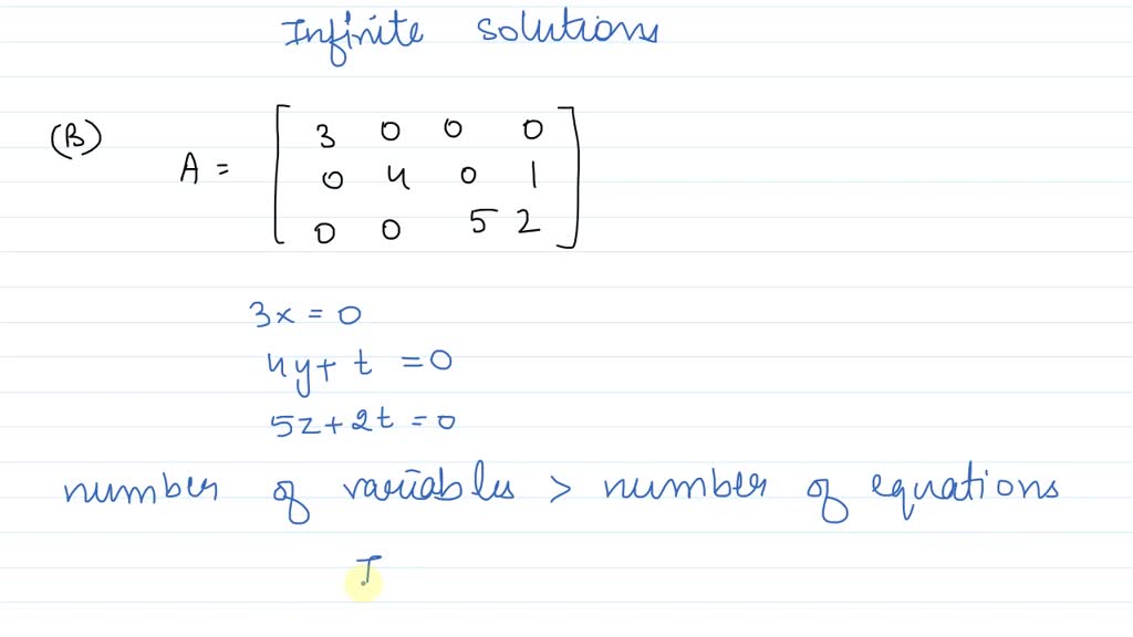 SOLVED: A= A= 0 0 6 0 A= trivial solution? 2 Which of the following is ...