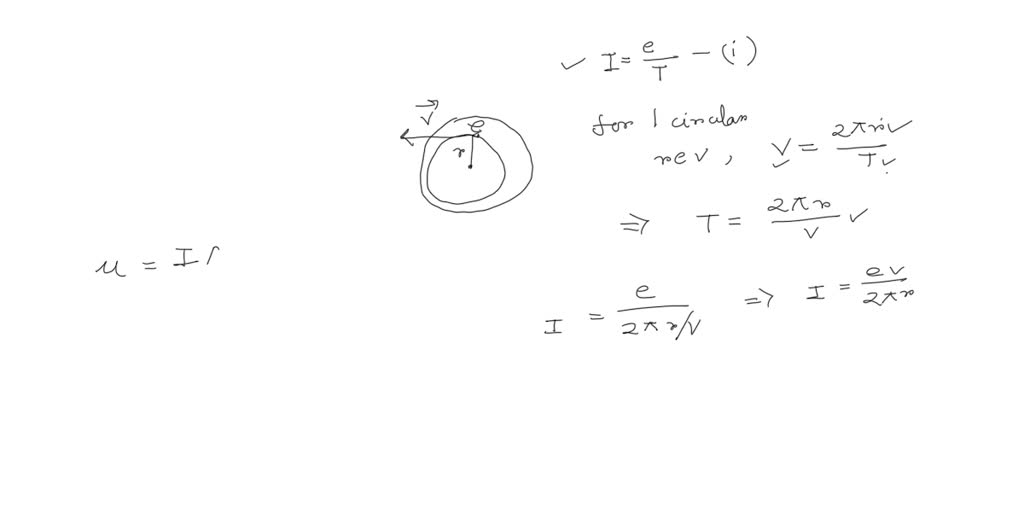 SOLVED: Derive an expression for the magnetic moment of an electron ...