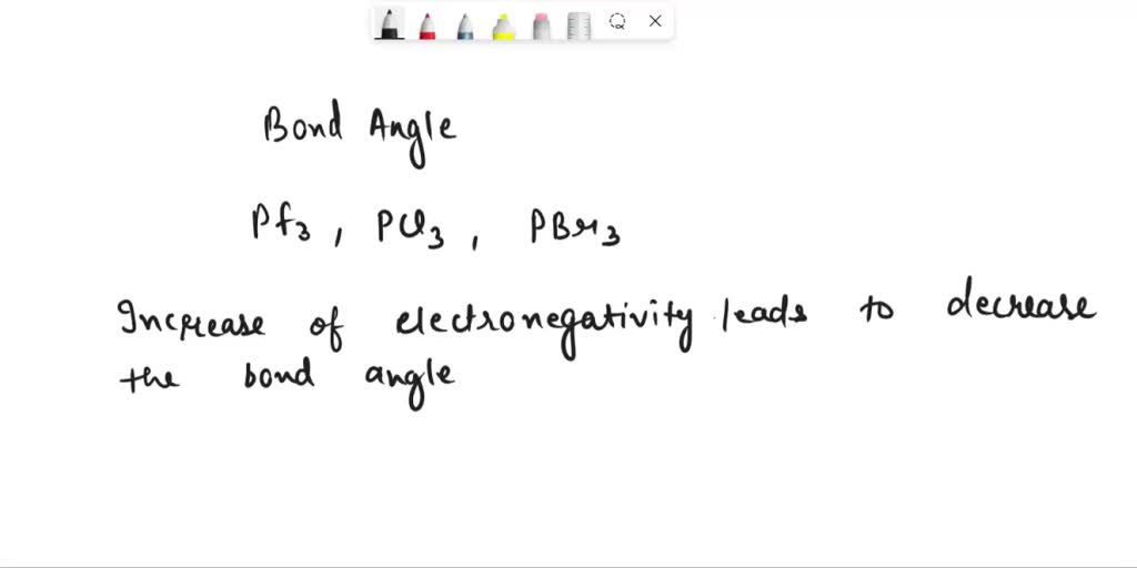 SOLVED: Explain the following pattern of bond angles for PF3 (97.8Â ...