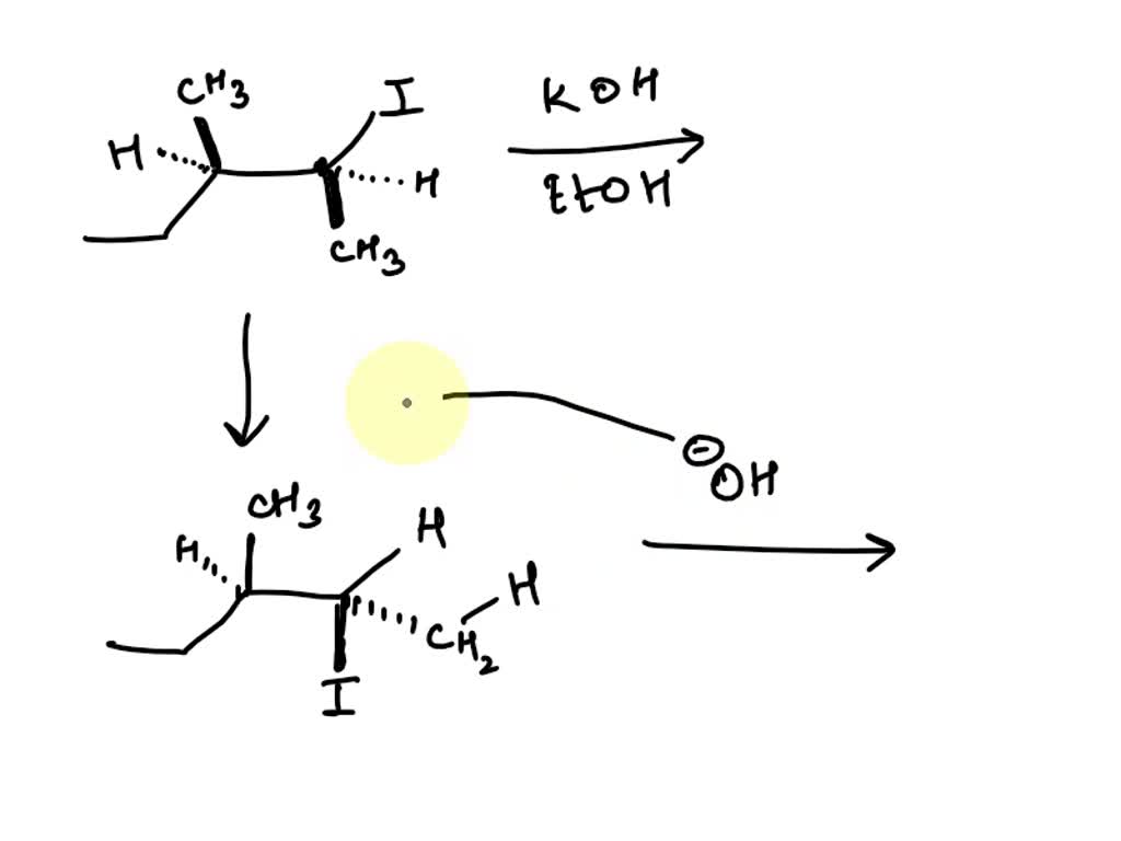 SOLVED: For the dehydrohalogenation (E2) reaction shown, draw the ...