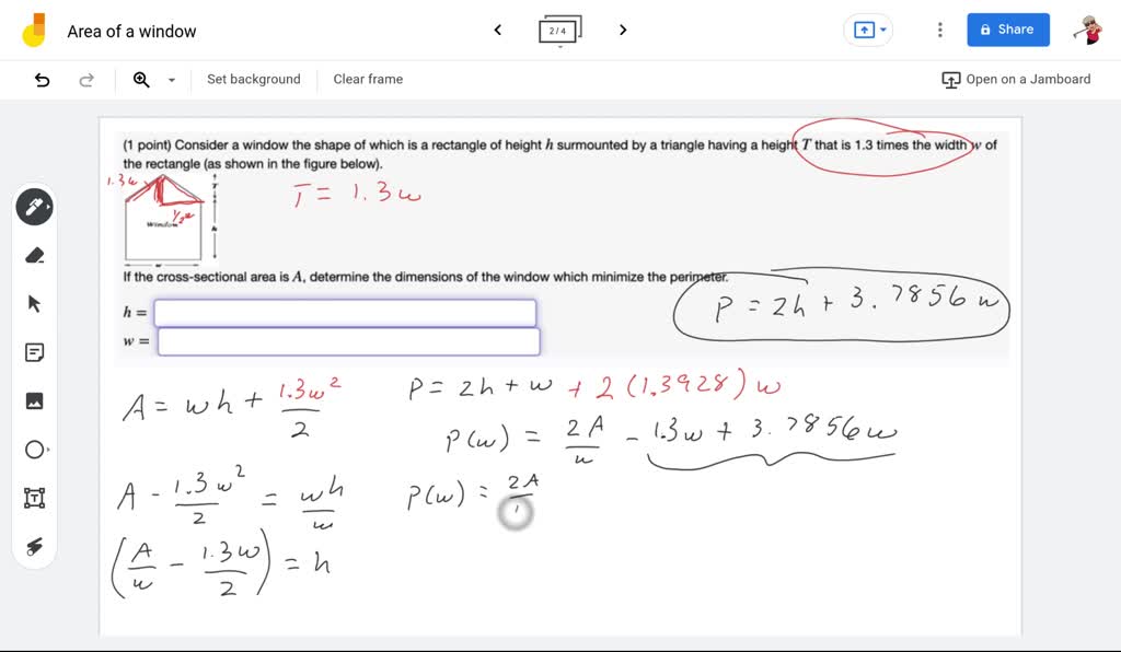 SOLVED Point Consider Window The Shape Of Which Is Rectangle Of 