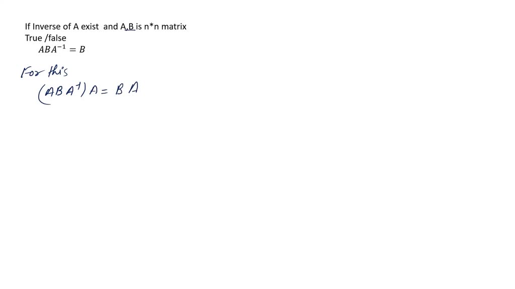 SOLVED: Indicate if each statement is true or false. Assume all ...