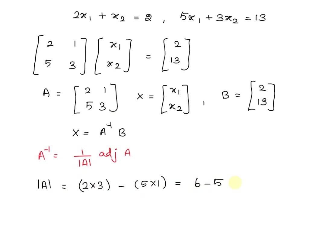 SOLVED: Write the given system of equations a8 matrix equation and ...