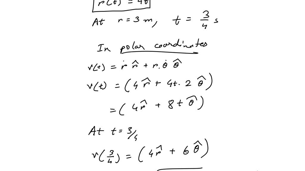 Solved A Particle Moves In A Plane With Constant Radial Velocity ̇r