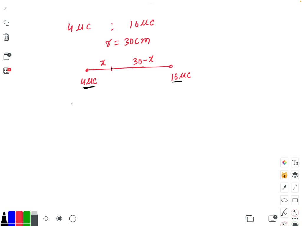 SOLVED: Two charges of 4 microcoulomb and 16 microcoulomb are separated ...