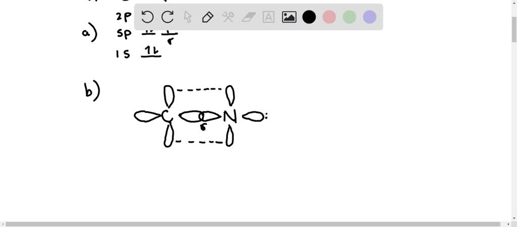 Solved A Nitrogen Atom Can Undergo Sp Hybridization And Then Become Joined To Carbon By A