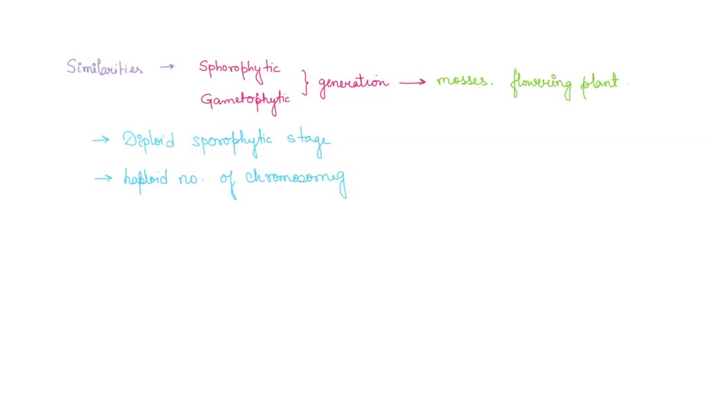 SOLVED: Explain, the differences between plant generations, include: 1 ...