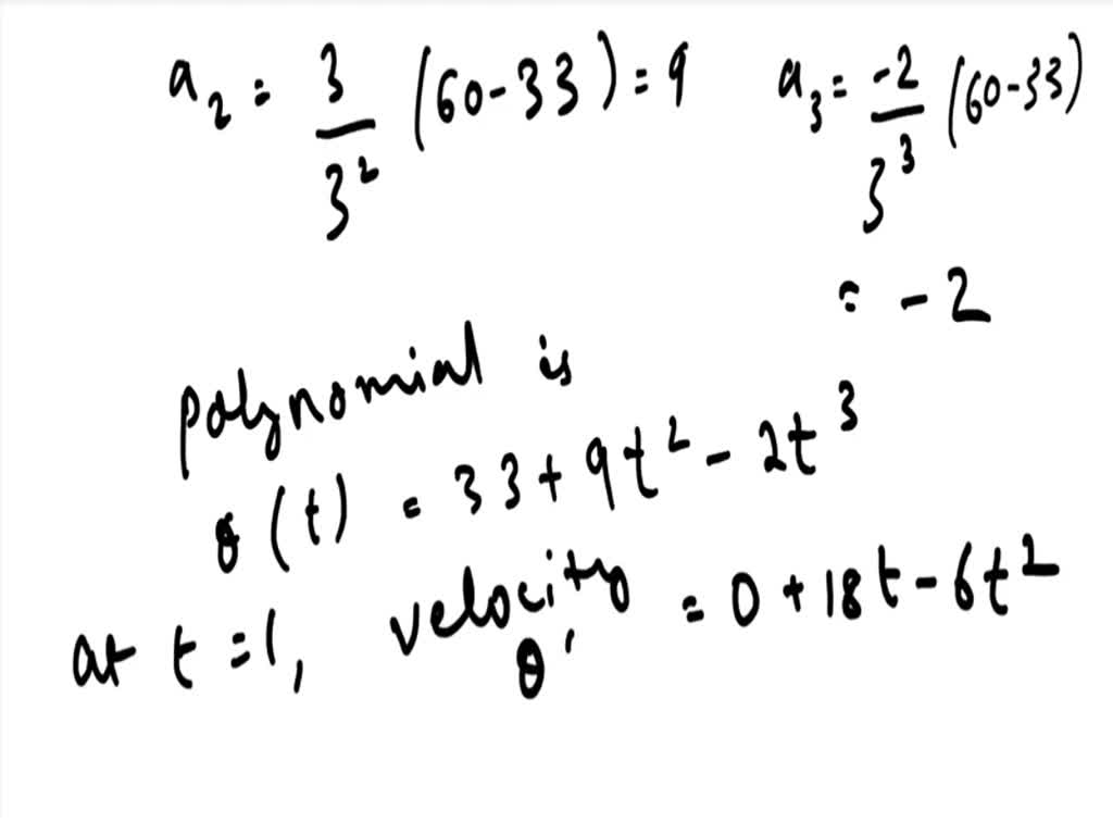 Solved A Joint Angle Of An Articulated Robot Travels From An Initial