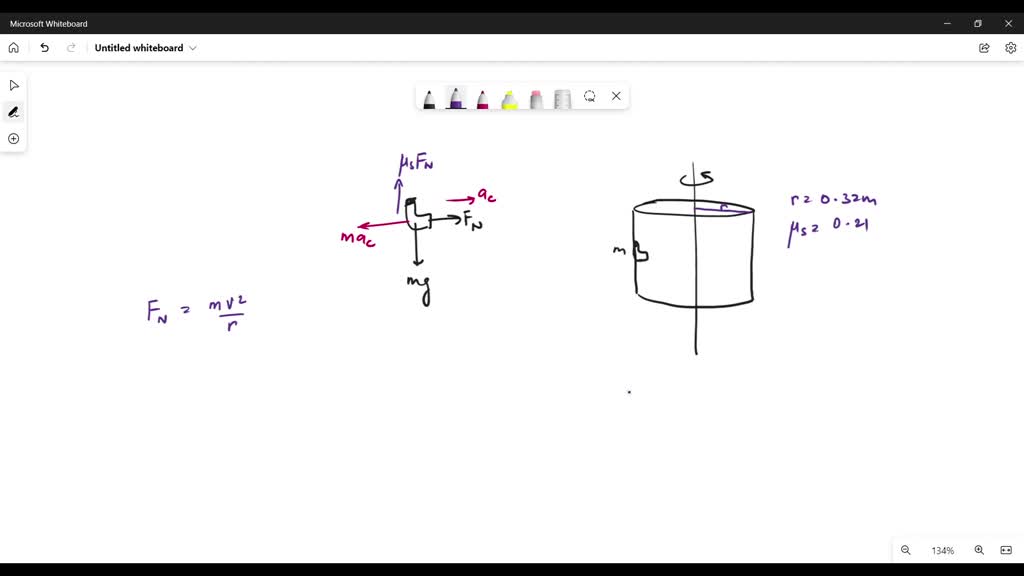 A washing machine's drum is rotating rapidly about a vertical axis (a ...