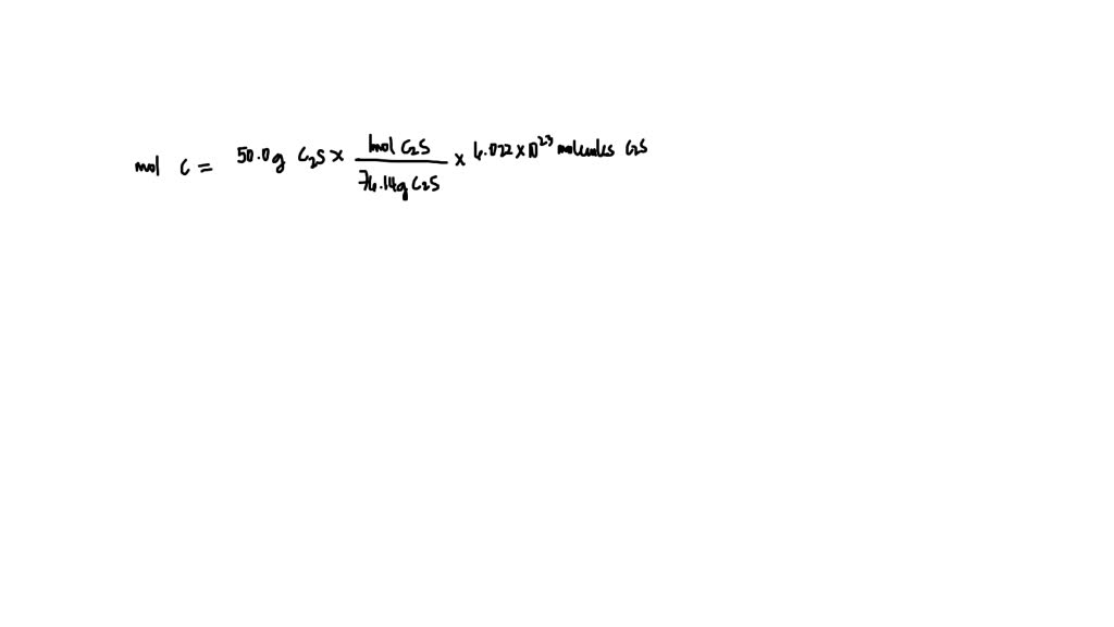 SOLVED: calculate the number of moles of carbon atoms in 50.0g CS2 SOLVED: calculate the number of moles of carbon atoms in 50.0g CS2