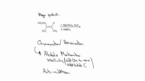 draw the structures of the major organic products of the following ...