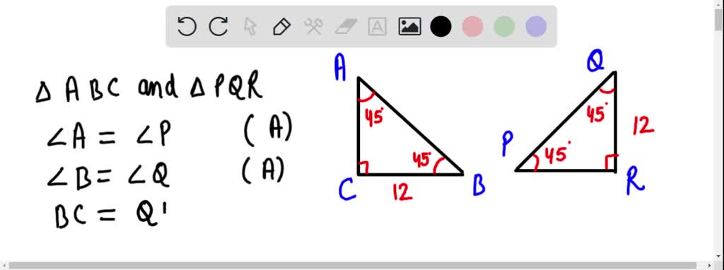 SOLVED: 'the triangles shown below must be congruent. The triangles ...