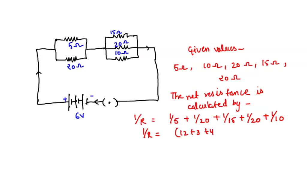 VIDEO solution: In the circuit given below the three registers of 5 ohm 10 ohm and 20 ohm ...