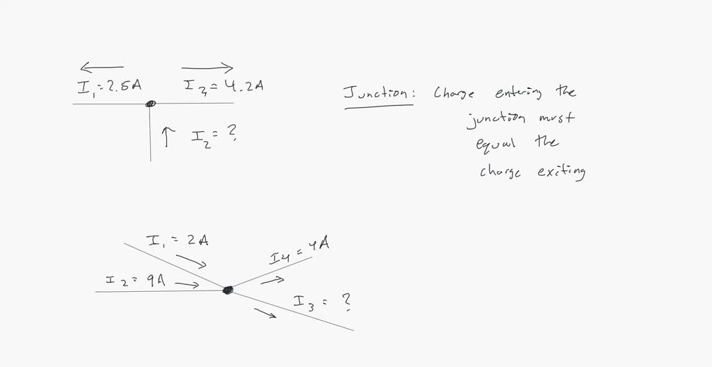 SOLVED: A. Junction Rule. Use the Junction rule to calculate for the ... SOLVED: A. Junction Rule. Use the Junction rule to calculate for the ...