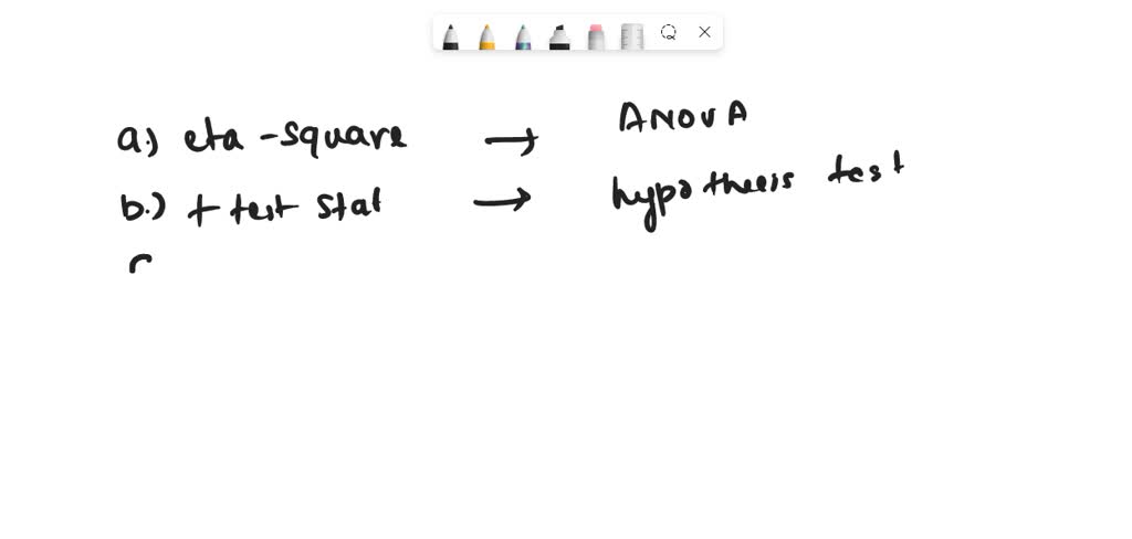 SOLVED: Which measure of effect size is most commonly reported with a t ...