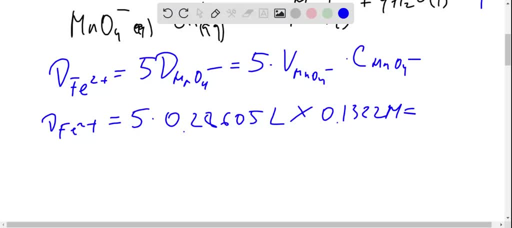 SOLVED: A sample of iron ore weighing 729.34 g was dissolved in acid ...