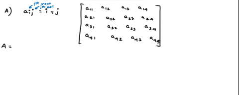 This matrix is an example of a 6x6 matrix aij for the...