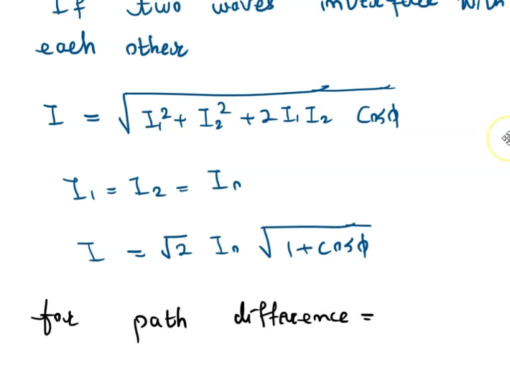 SOLVED: Explain why the difference in the path length of two light waves that produce the ...