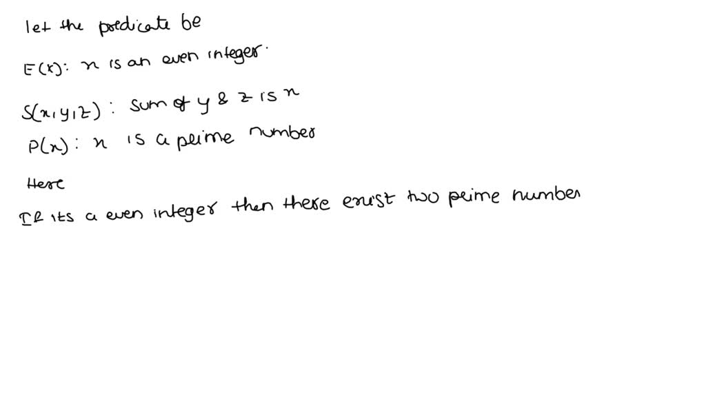 Solved 10 10 Points Rewrite The Following Statement Formally Use Variables And Include Both