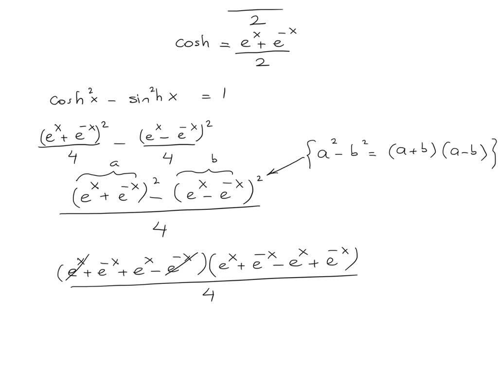 Solved A Hyperbolic Sine And Hyperbolic Cosine Are Defined As Sinh