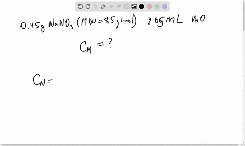 what is the molarity of a solution in which 045 grams of sodium nitrate ...
