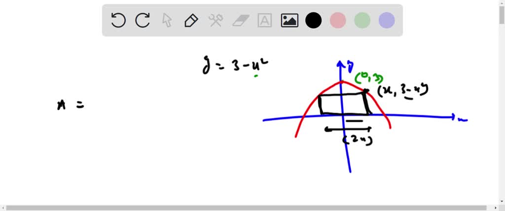 SOLVED: 'Find the dimensions of the rectangle of largest area that has its base on the X-axis ...