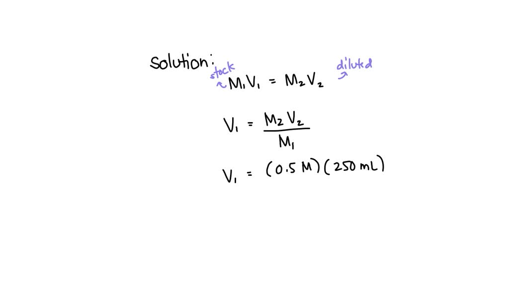 SOLVED: You obtain a stock solution of 6M H2SO4. What volume (in mL ...