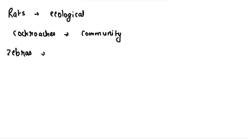 SOLVED: Select all of the following scenarios that represent ecological ...