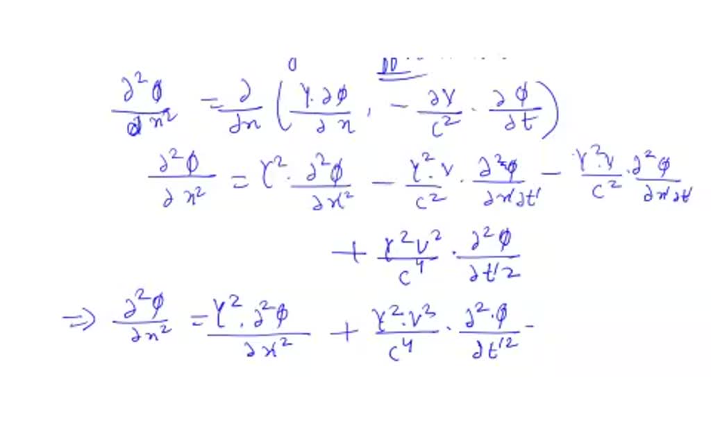 Solved Show That The Wave Equation 2 Is Invariant Under The Lorentz