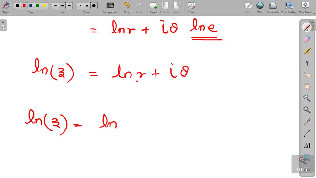 SOLVED: Show that the natural logarithm of a complex number 2 may be ...