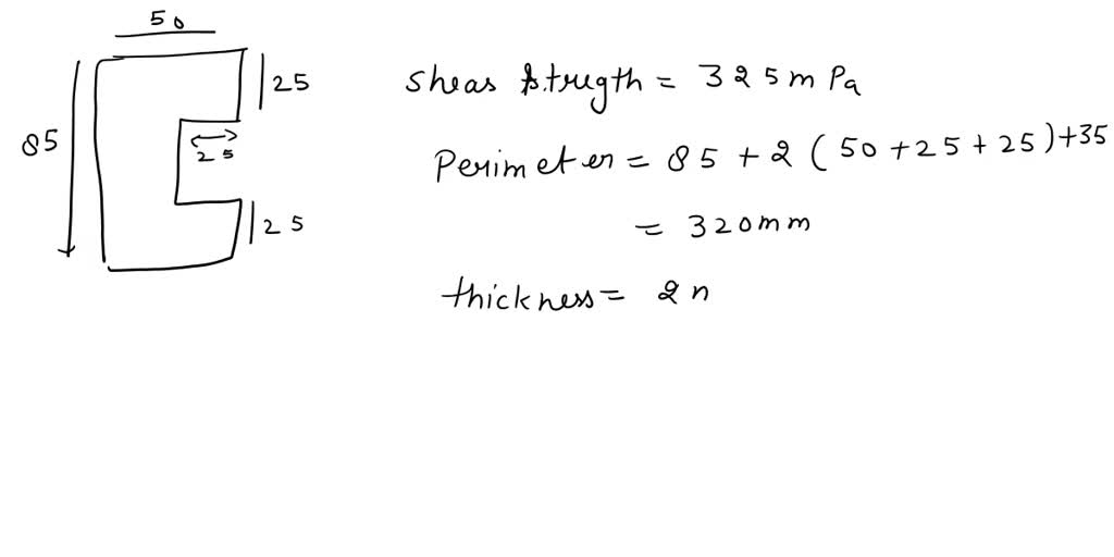 SOLVED: Determine the blanking force required to shear the shown part ...