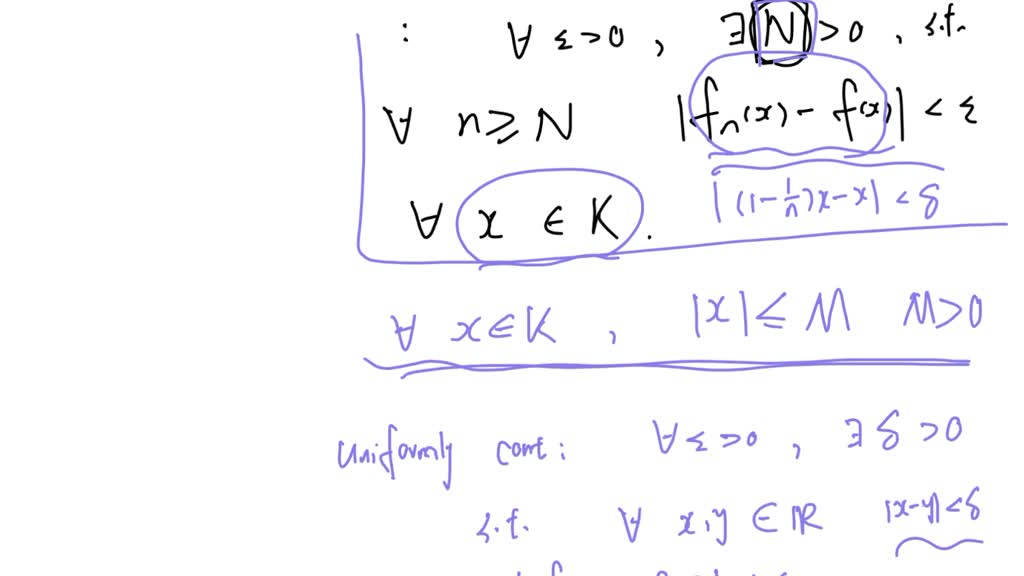 3.20 points: Let f be a uniformly continuous function defined on R ... 3.20 points: Let f be a uniformly continuous function defined on R ...