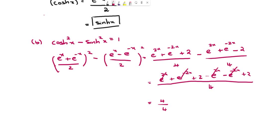SOLVED: These are two of the hyperbolic trig functions called ...